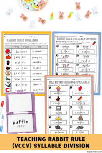 Free Rabbit Rule Words for Teaching VCCV Syllable Division - Empire ...