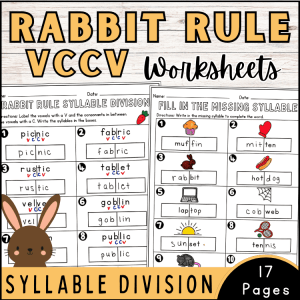 Free Rabbit Rule Words for Teaching VCCV Syllable Division - Empire ...