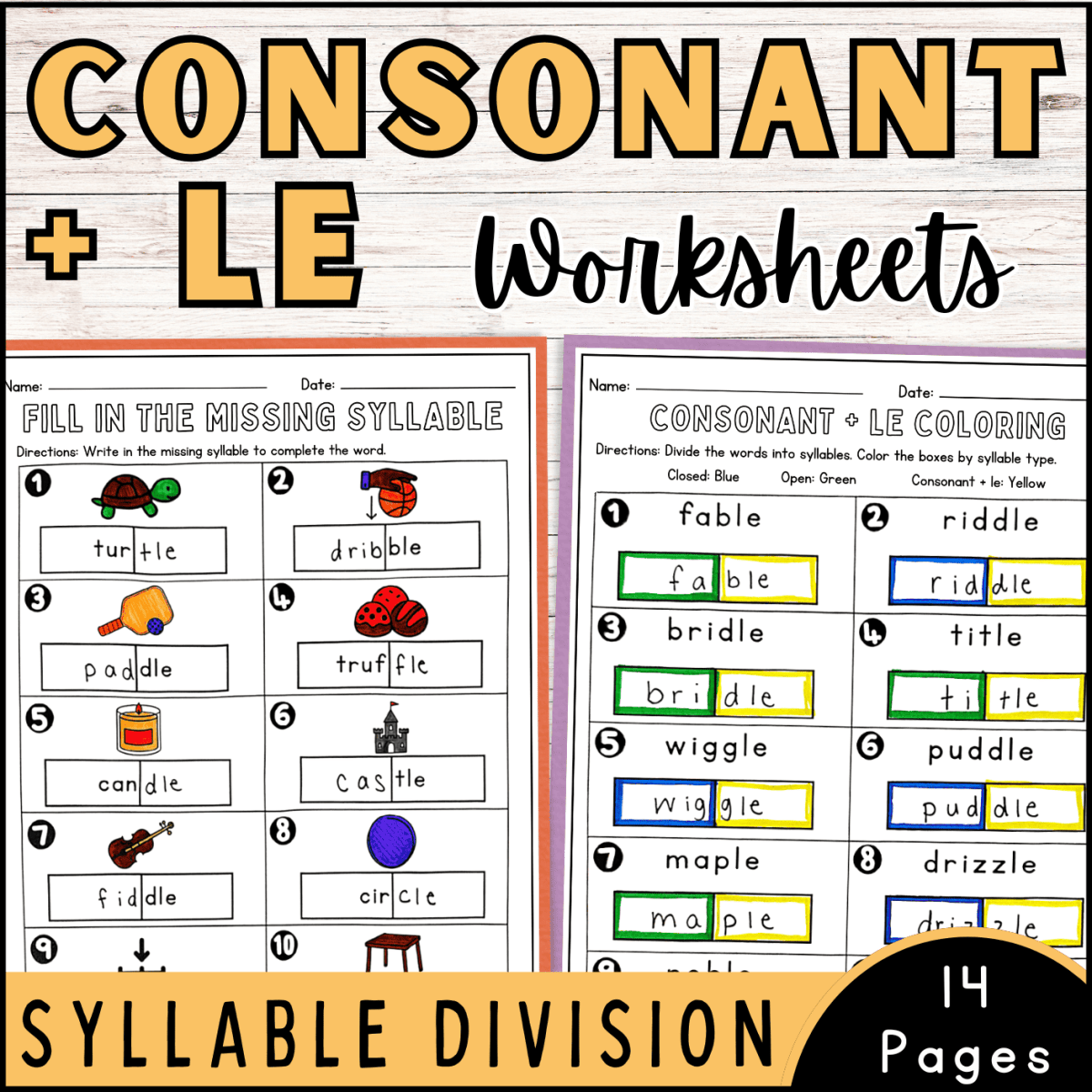 Consonant le Syllable Type - Teaching Tips & Word List - Empire State ...