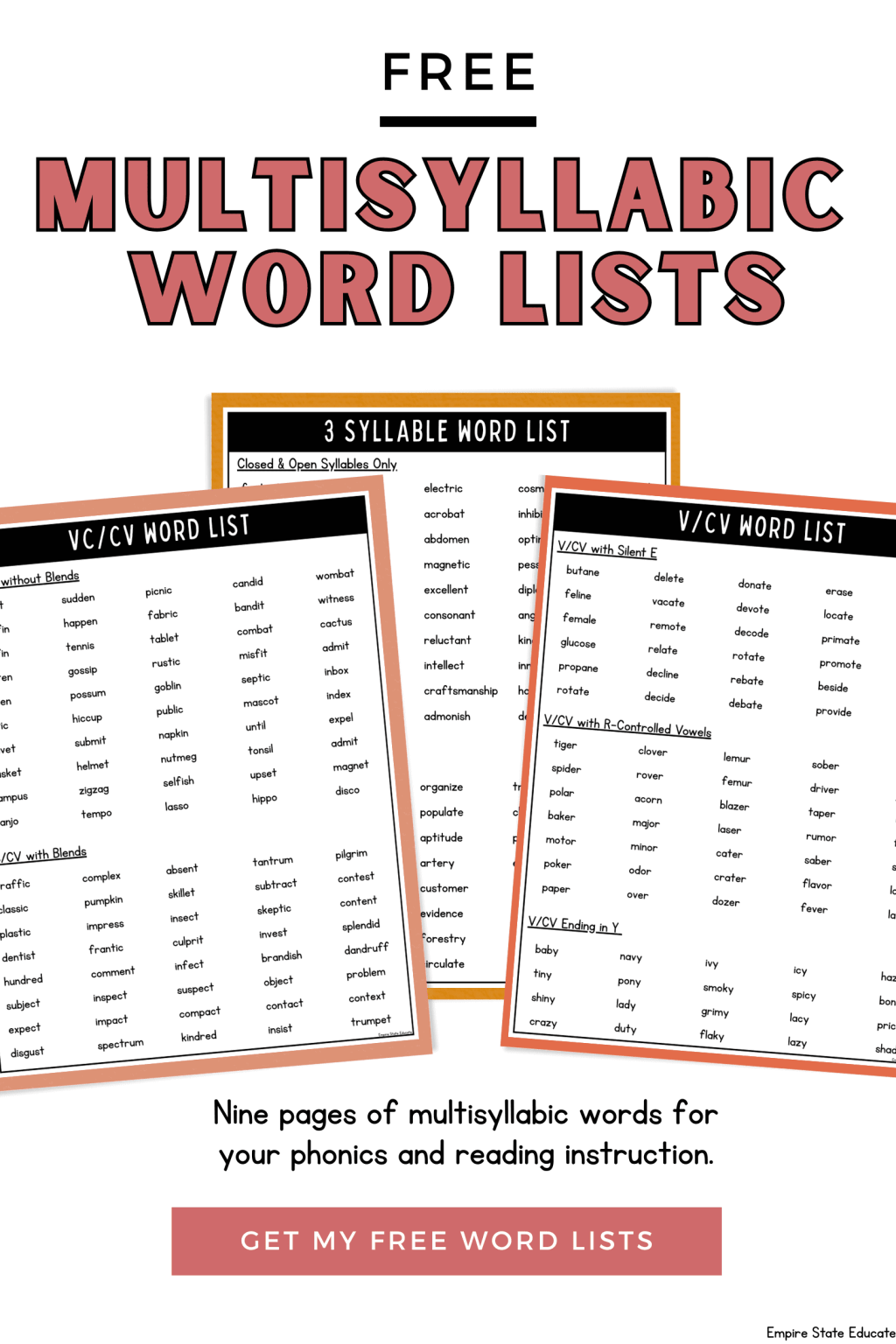 Consonant le Syllable Type - Teaching Tips & Word List - Empire State ...