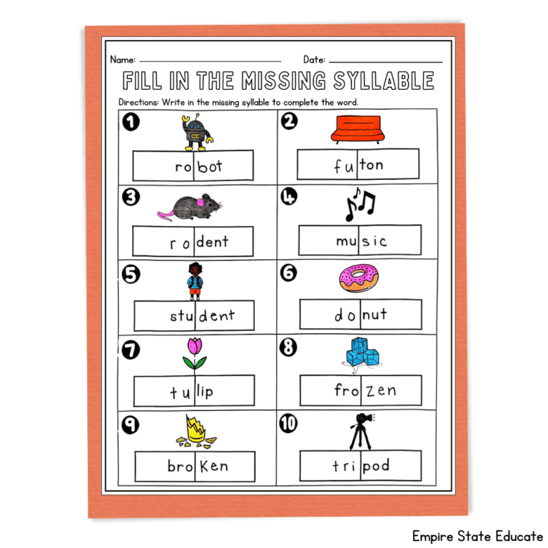 Free Multisyllabic Word List - Empire State Educate